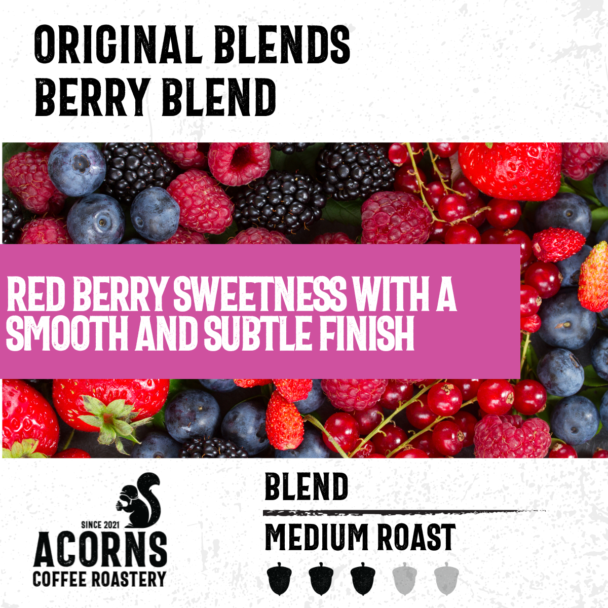 Introducing our new Berry Blend – Acorns Coffee & Cake