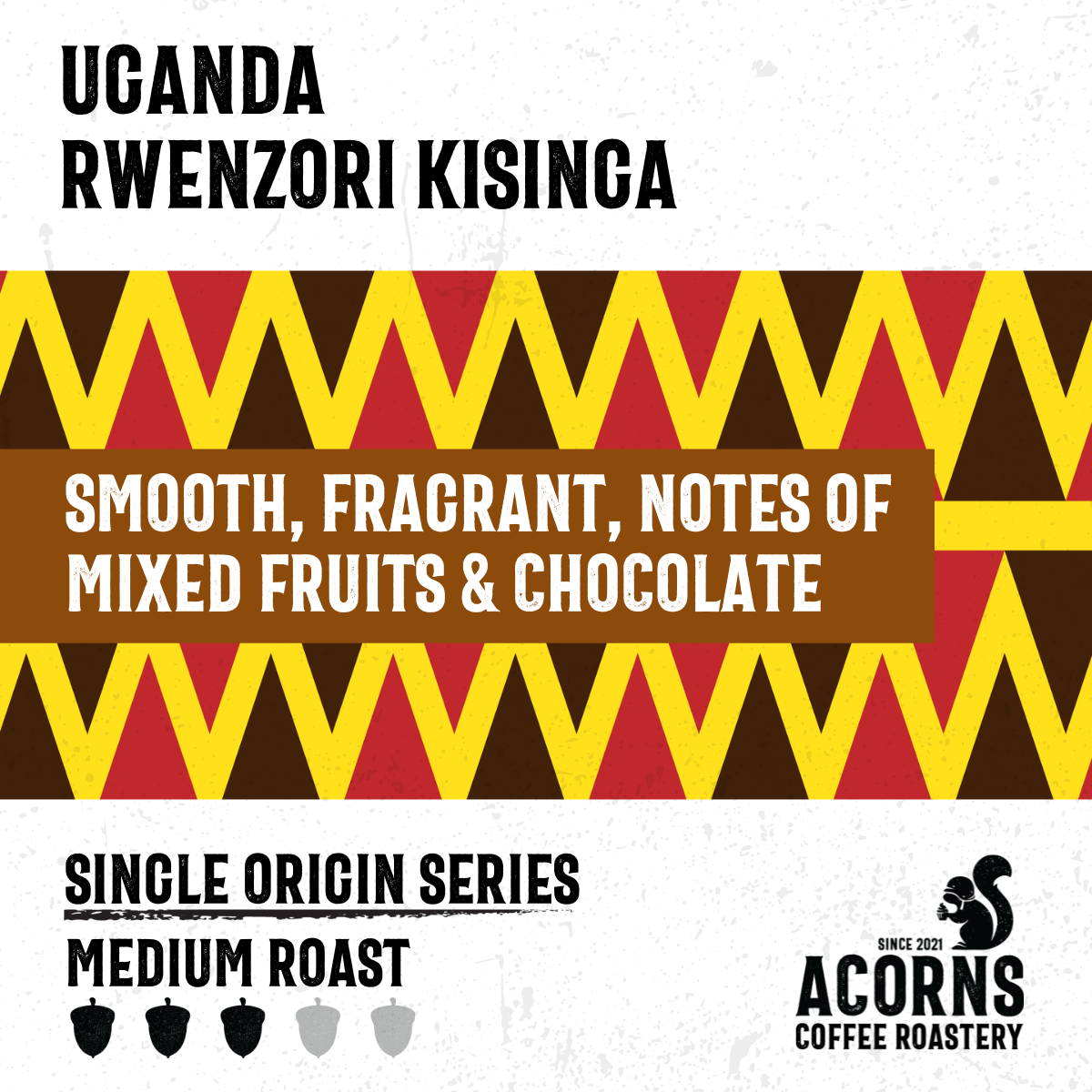 Uganda Rwenzori Kisinga Medium Roast – Acorns Coffee & Cake